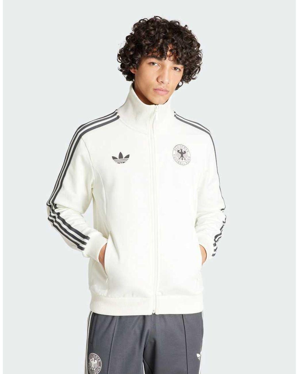 adidas Originals Dfb Og Jacket in White for Men | Lyst UK