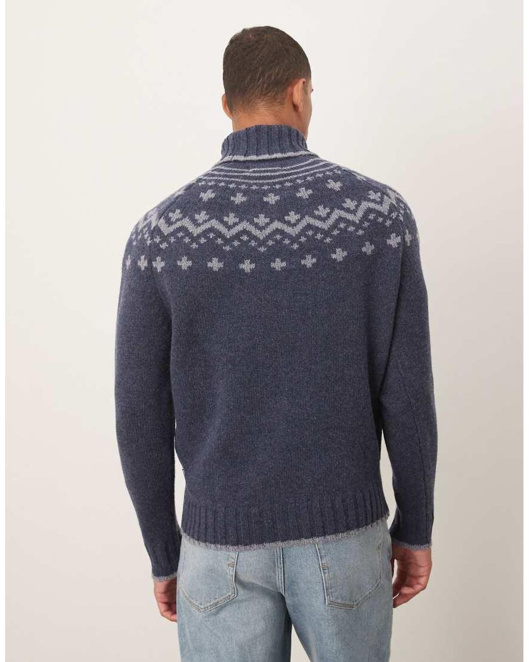 Barbour Hewton Roll Neck Jumper in Blue for Men | Lyst UK