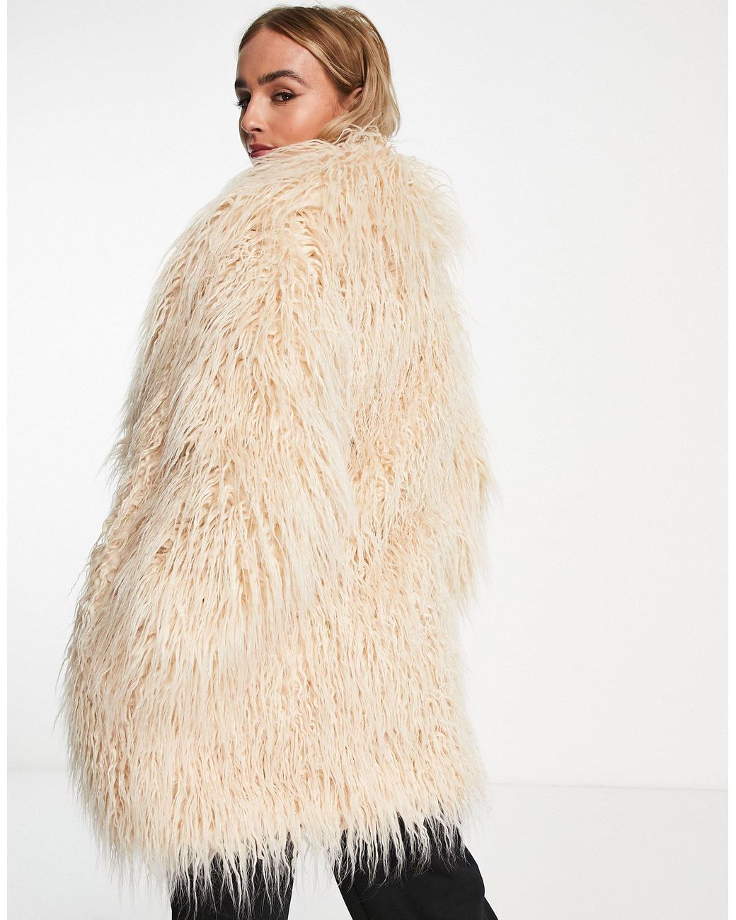 Shaggy Faux Fur Coat Boohoo
