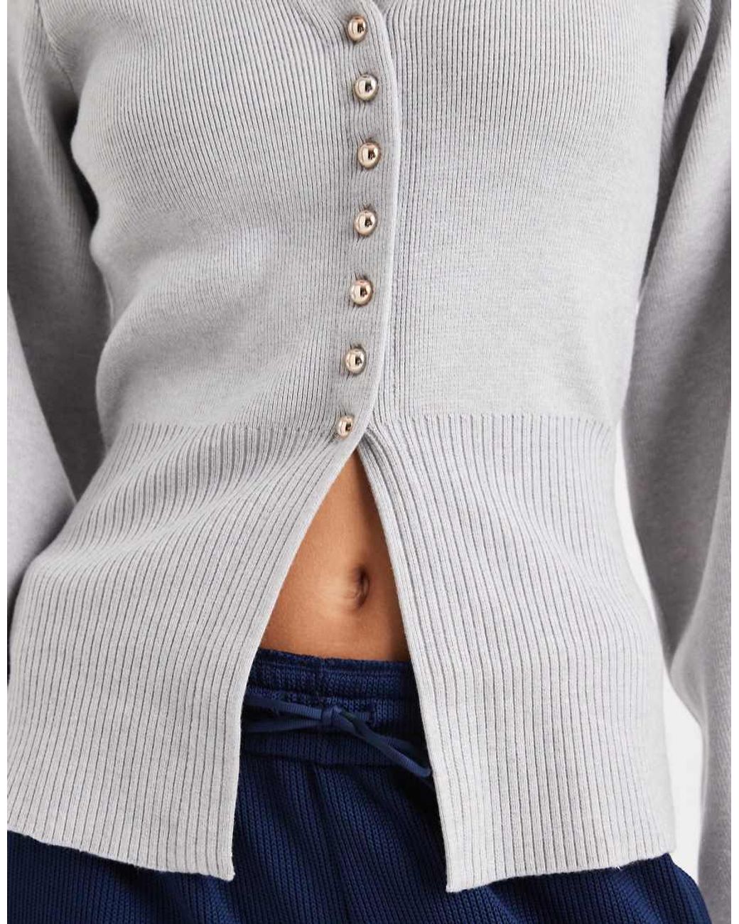 New Look Compact Cardigan in White | Lyst UK