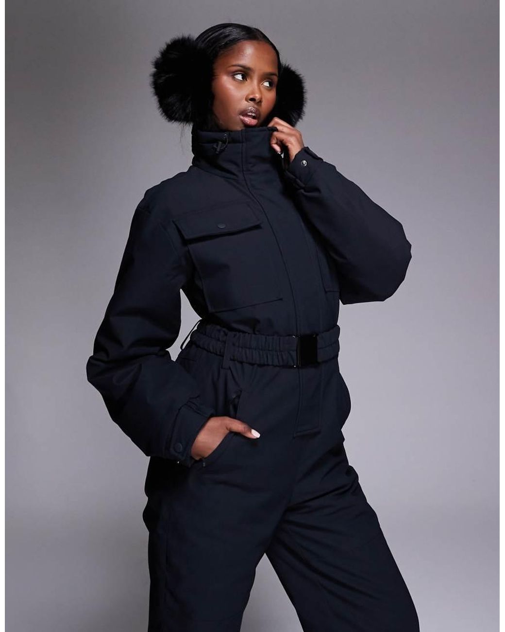 ASOS 4505 Ski & Snow Asos 4505 Ski Retro Belted Ski Suit With Funnel ...
