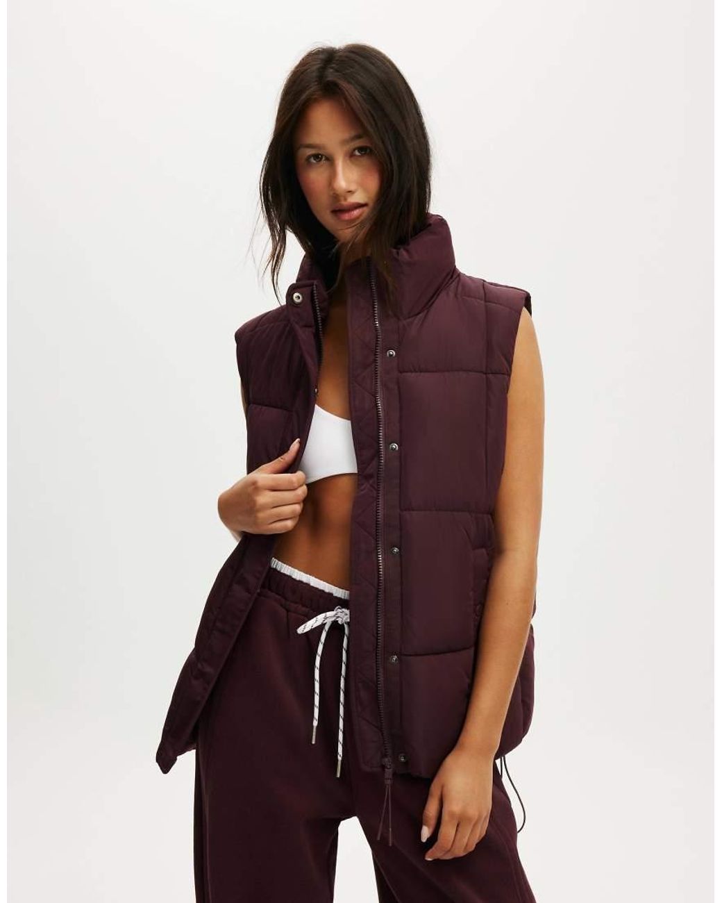 Cotton On The Mother Puffer Quilted Vest in Purple | Lyst UK