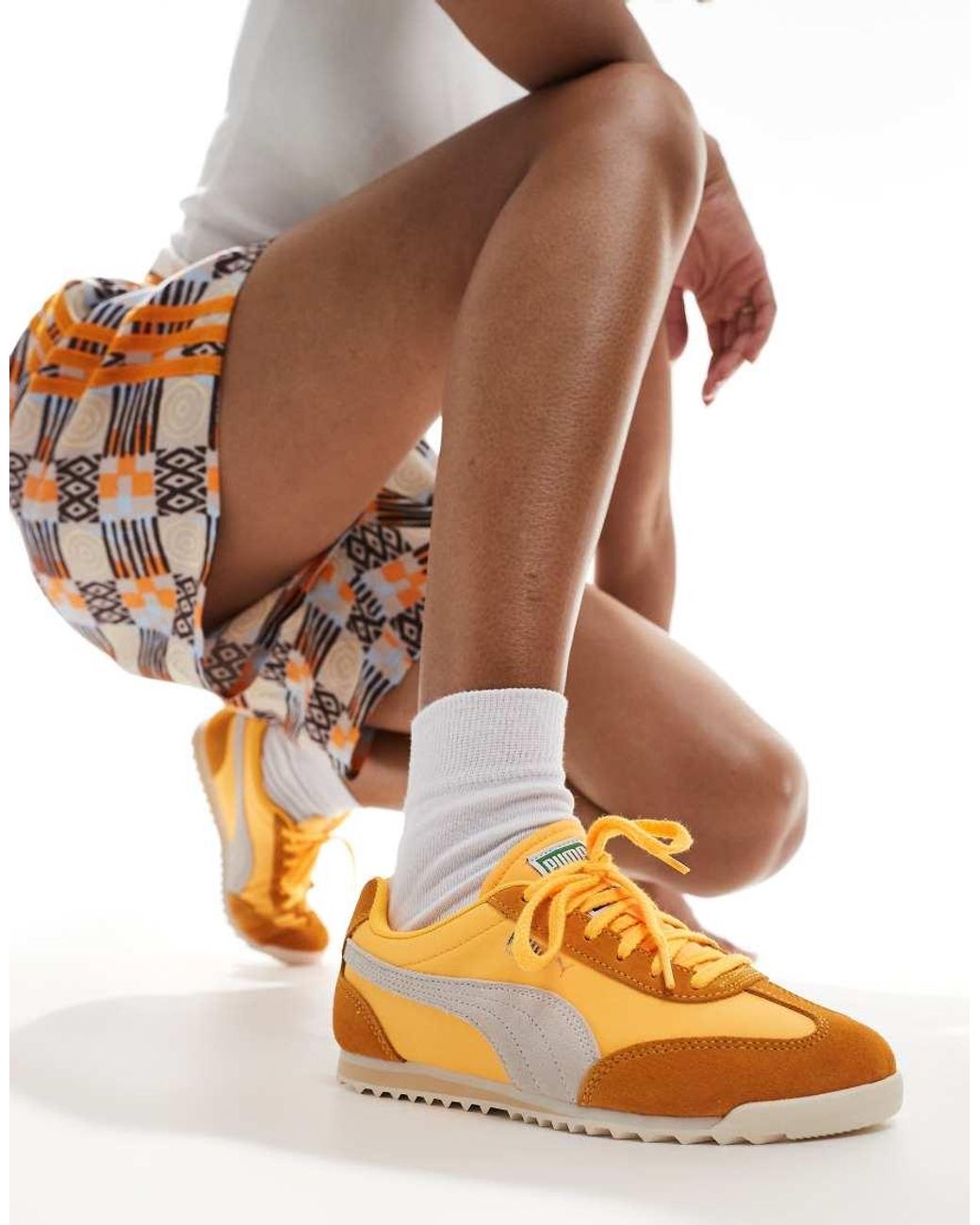 PUMA Arizona Nylon Trainers in Brown | Lyst UK