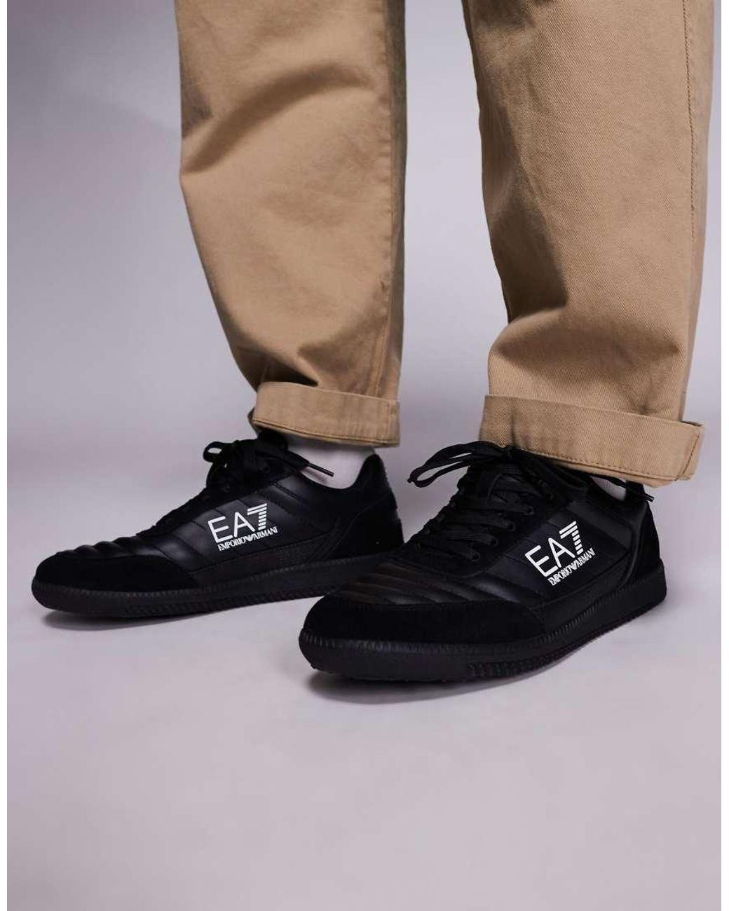 EA7 Armani New Heritage Logo Trainers in Brown for Men | Lyst UK
