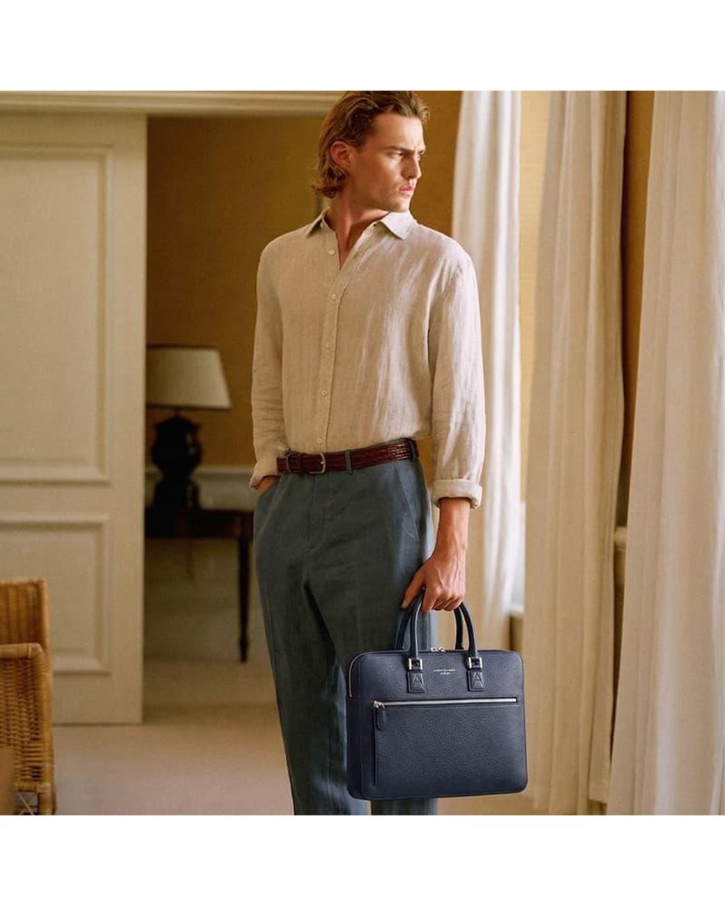 Aspinal of London Connaught Folio in Blue for Men | Lyst