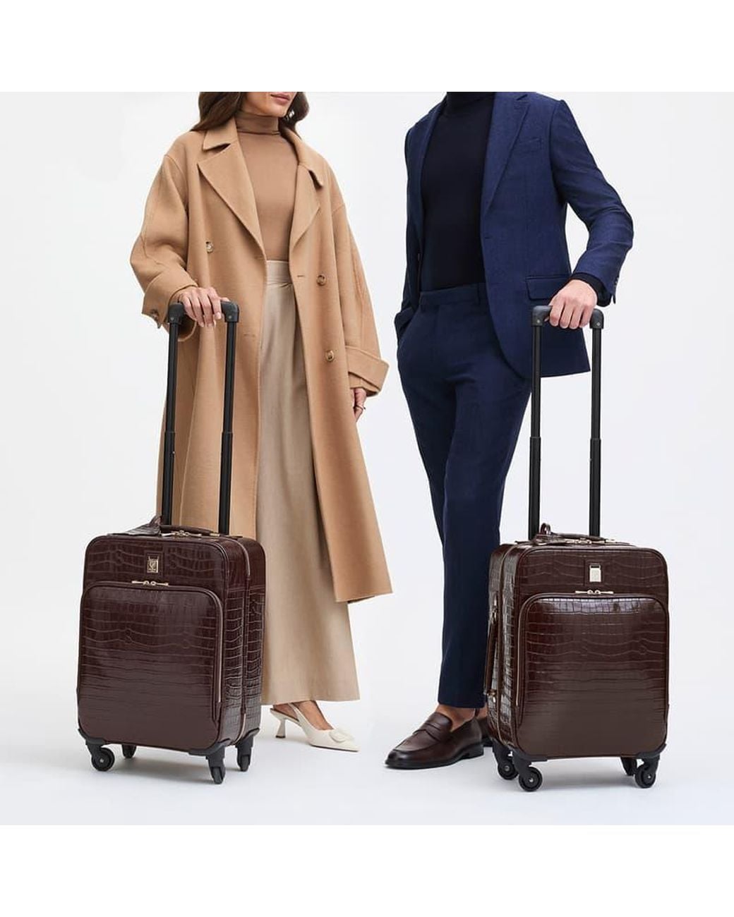 Aspinal of London Connaught Cabin Suitcase in Red | Lyst