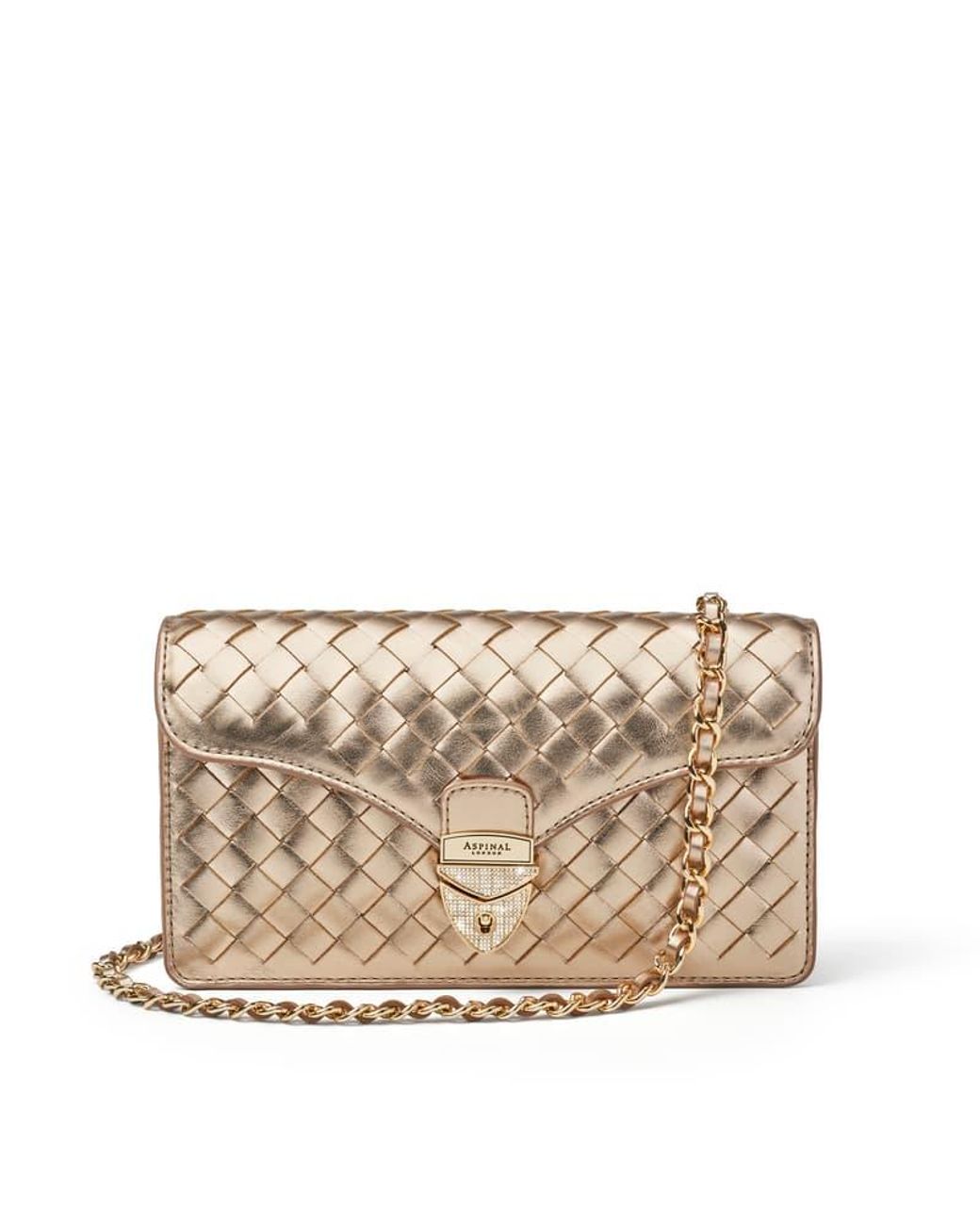 Aspinal of London Mayfair Clutch in Metallic | Lyst UK