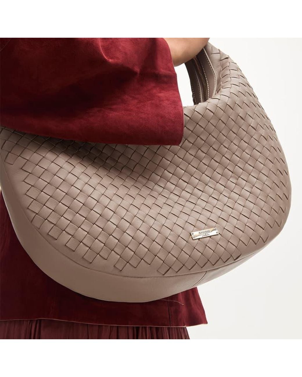 Aspinal of London Soho Large Crescent in Gray | Lyst