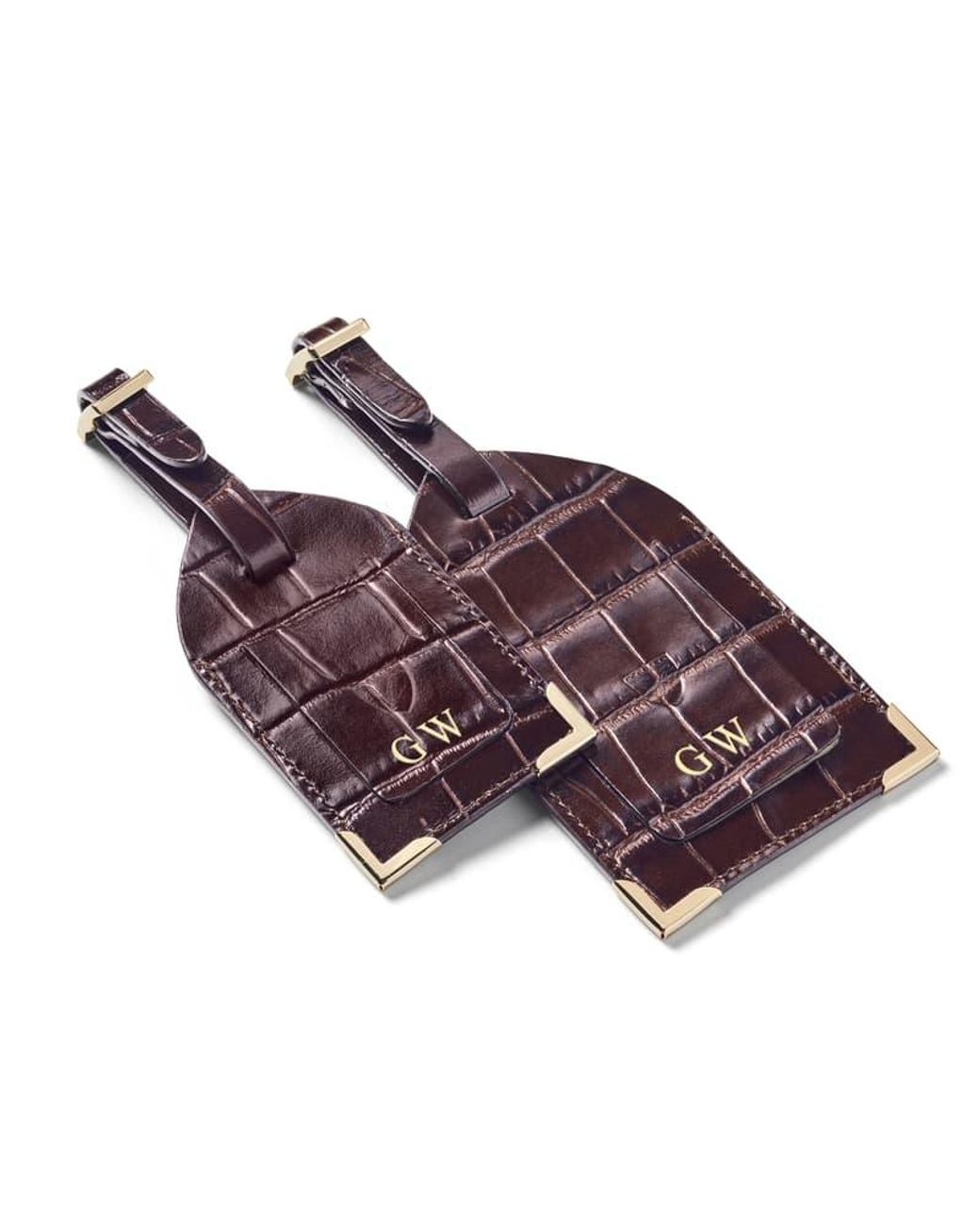 Aspinal of London Set Of 2 Luggage Tags in Purple | Lyst