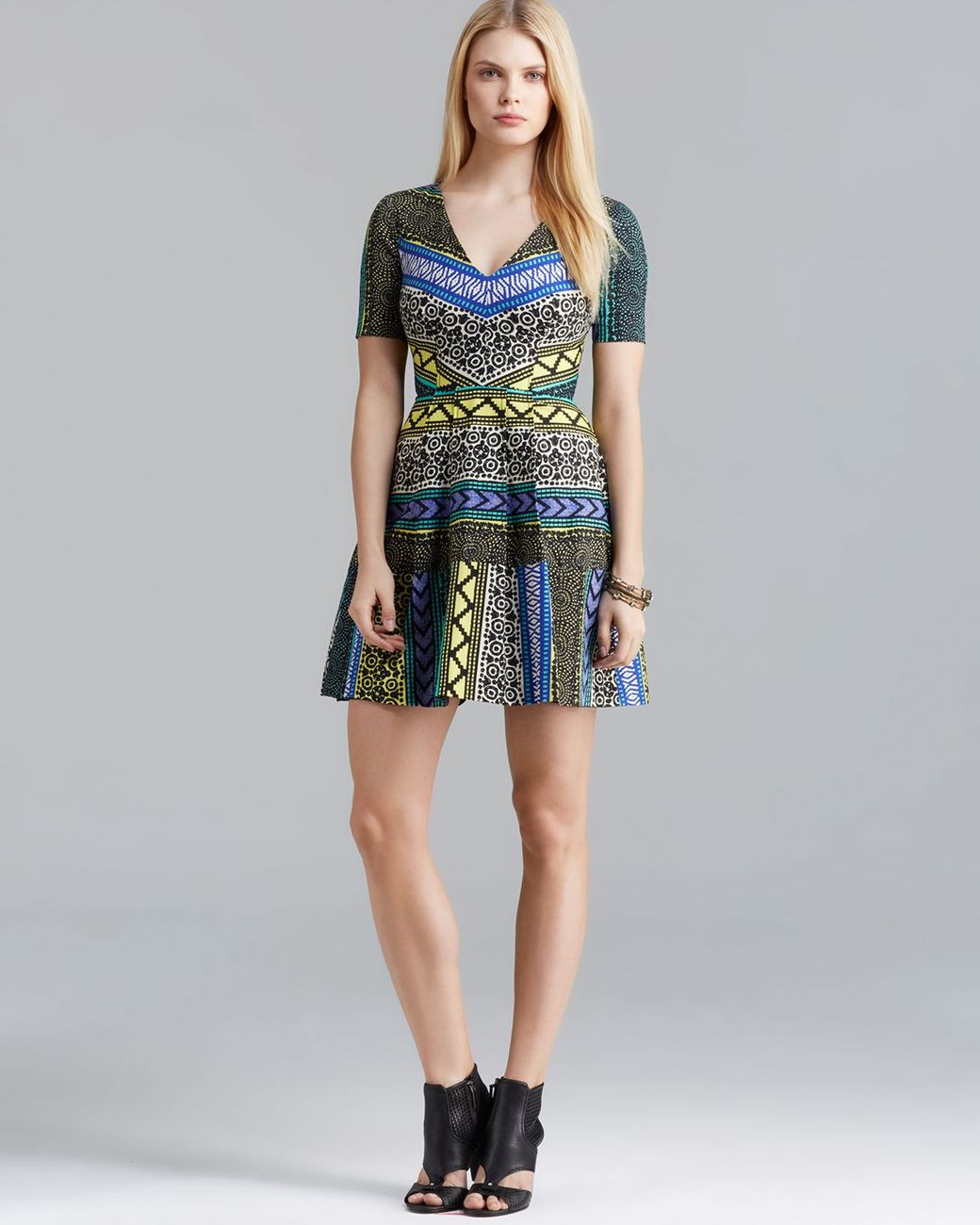 Tracy Reese Dress Directional Frock Tribal Print | Lyst