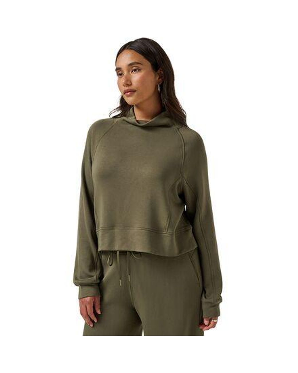 Travis Mathew Skyloft Soft Funnel Pullover in Green | Lyst