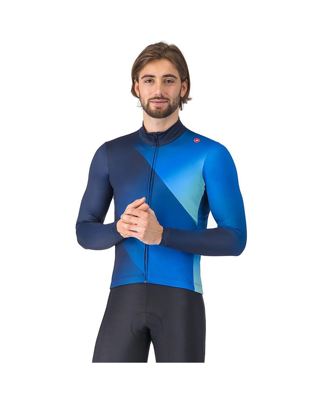 Castelli Amplify Thermal Jersey in Blue | Lyst