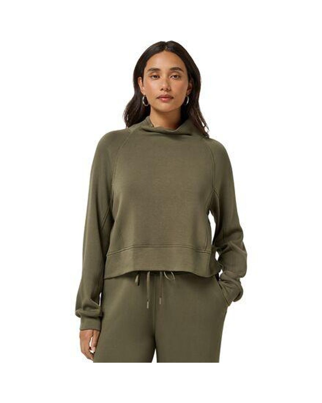 Travis Mathew Skyloft Soft Funnel Pullover in Green | Lyst