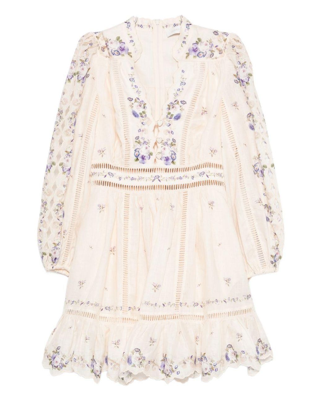 Zimmermann "Patience" Dress in Natural | Lyst UK