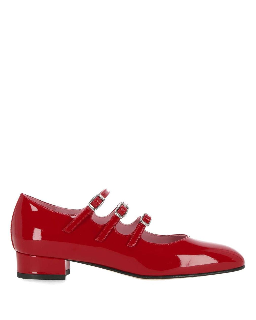 CAREL PARIS Blood Leather Pumps in Red | Lyst