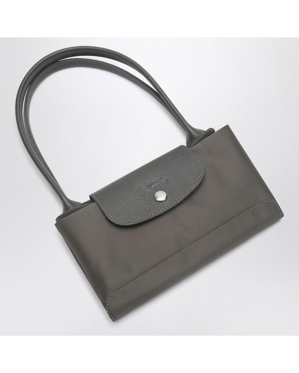 Longchamp Terra Coloured Le Pliage M Bag in Gray | Lyst