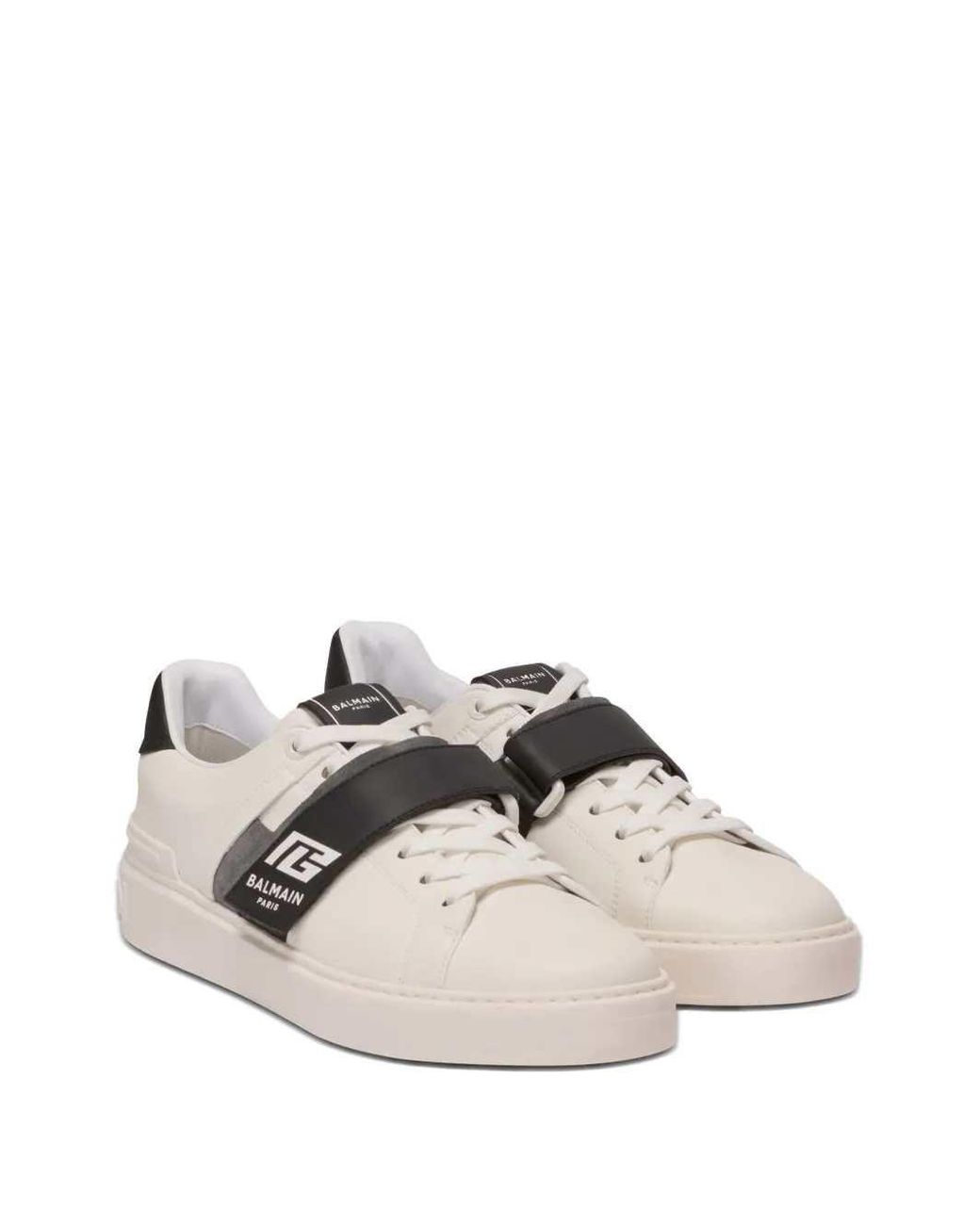 Balmain B-Court Sneakers in White | Lyst UK