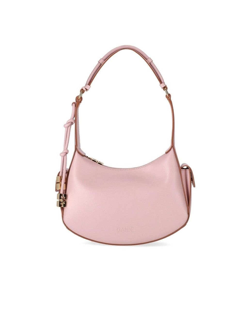 Ganni Powder Shoulder Bag in Pink | Lyst
