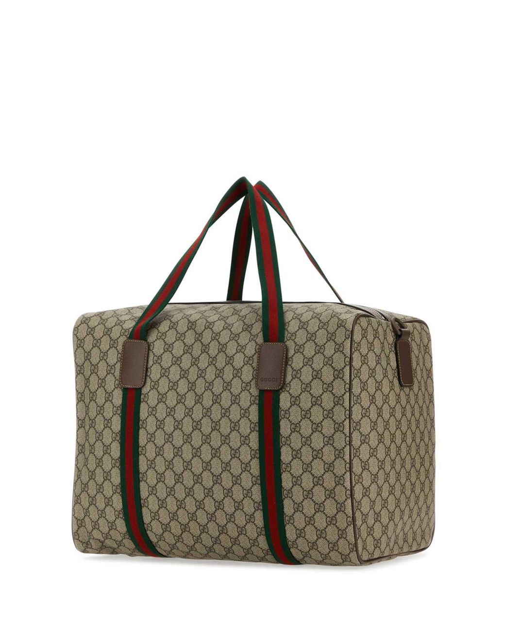 Gucci Gg Supreme Fabric Travel Bag in Brown | Lyst