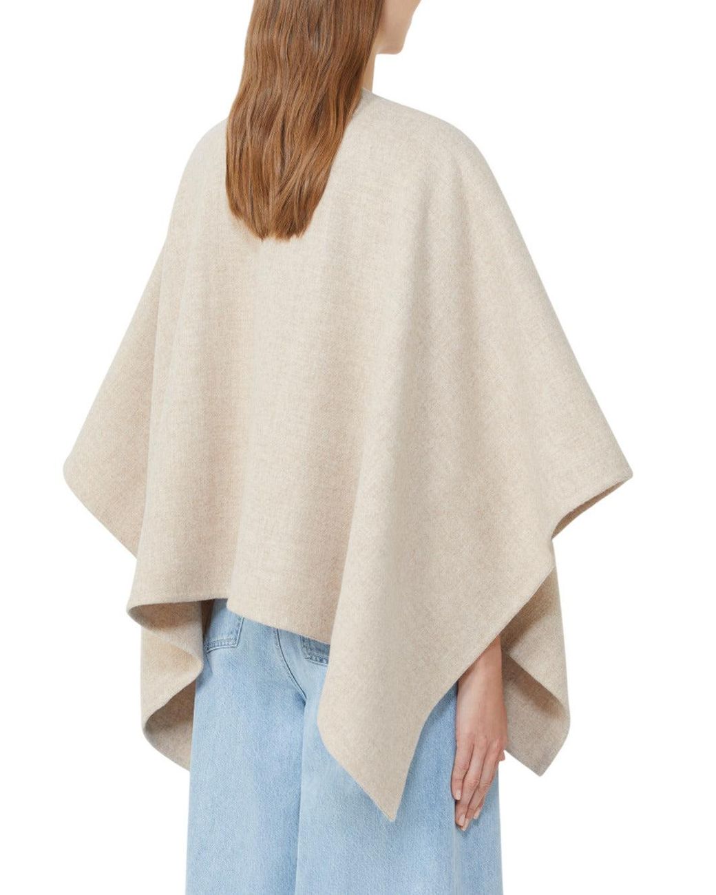 Max Mara Short Cape With A Rectangular Design, Can Be Worn Closed With ...