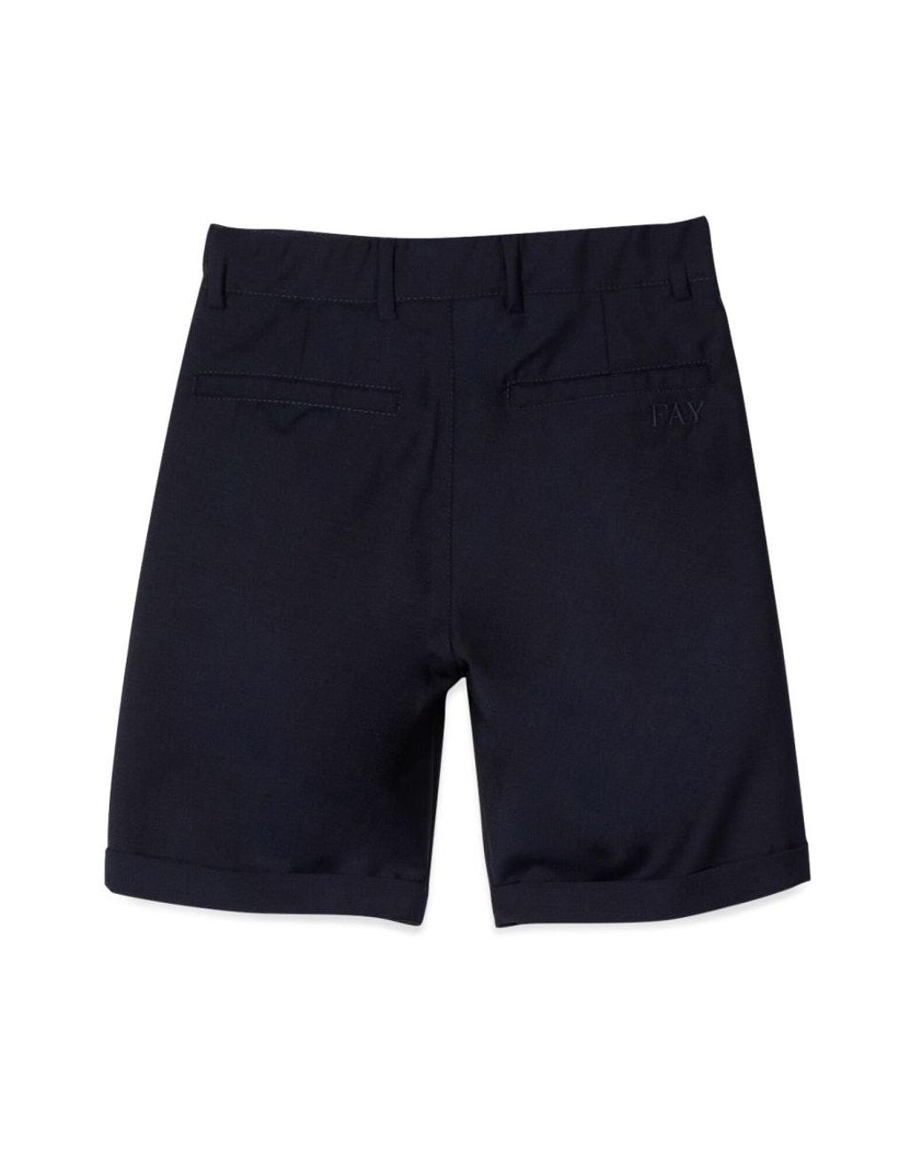 Fay Fabric Bermuda Shorts in Blue | Lyst UK