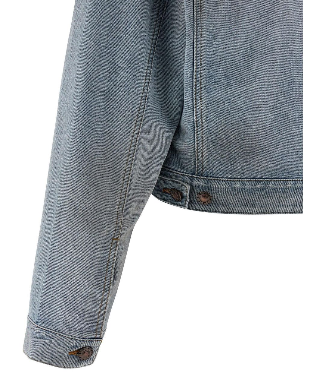 Balenciaga Double Layer Jacket in Blue | Lyst UK