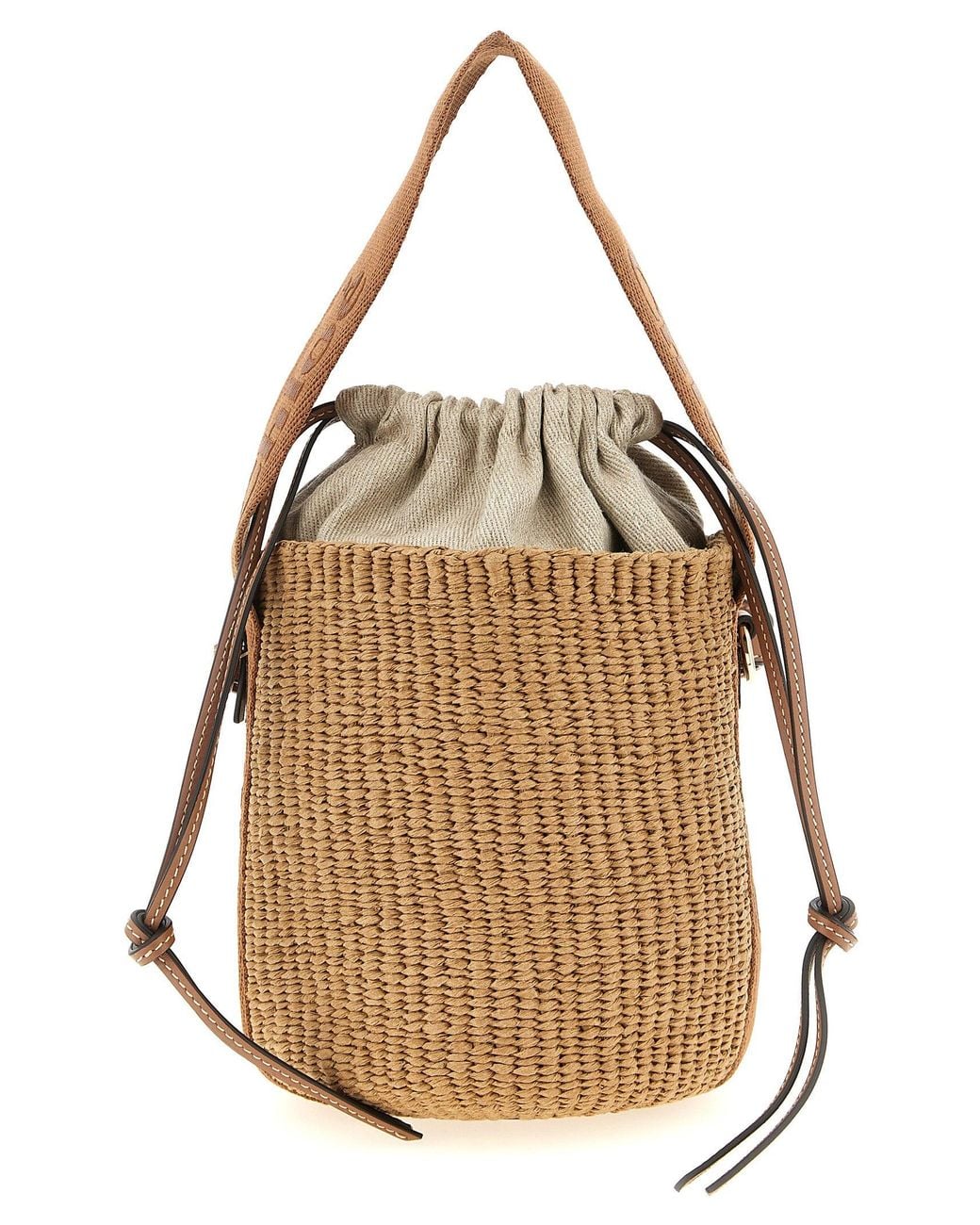 Chloé 'woody' Small Bucket Bag in Natural | Lyst Canada
