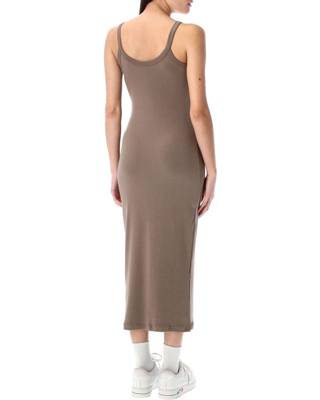 Nike Tight Mini-Rib Tank in Brown | Lyst UK