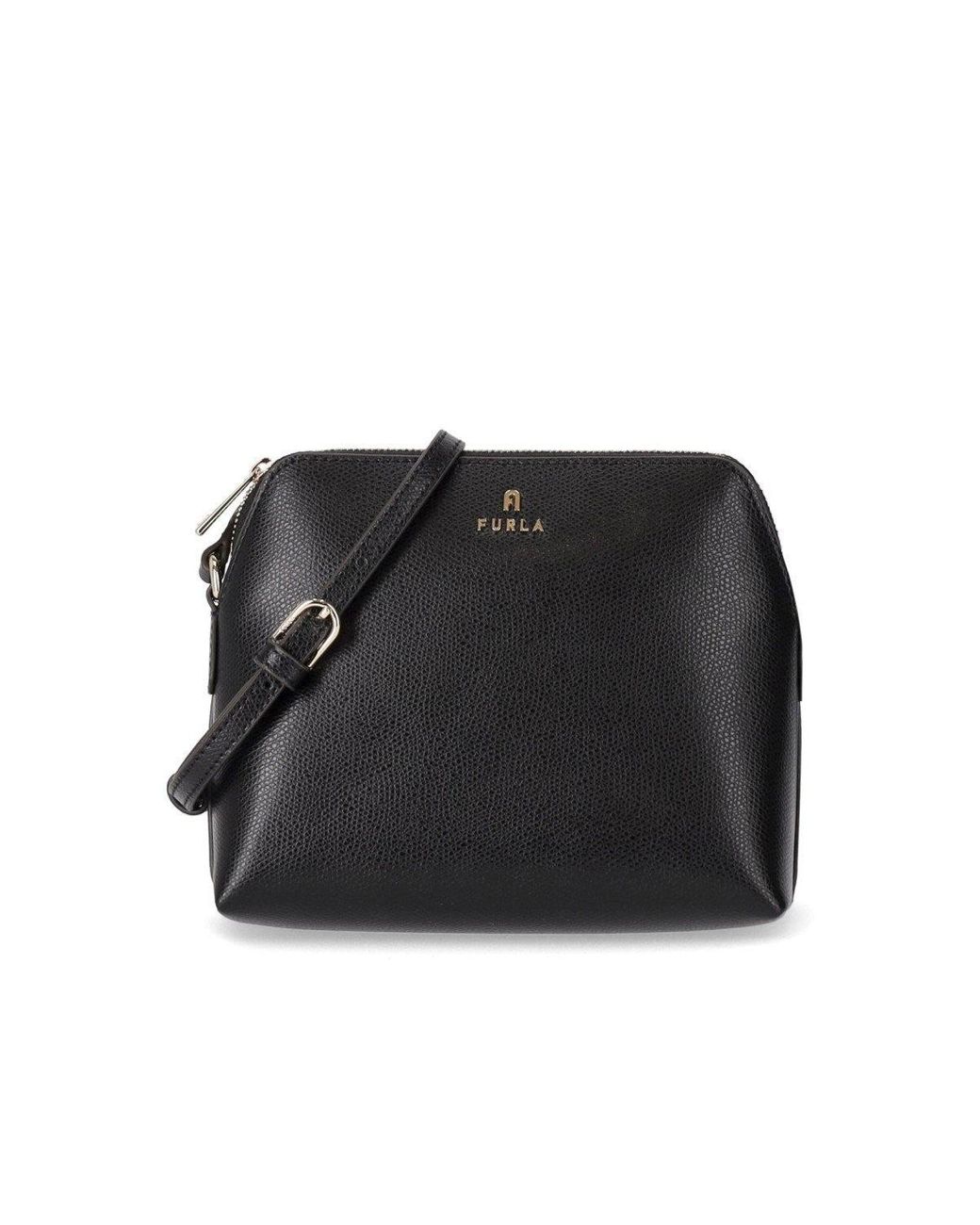 Furla Camelia Mini+Ballerina Crossbody Bag in Black | Lyst
