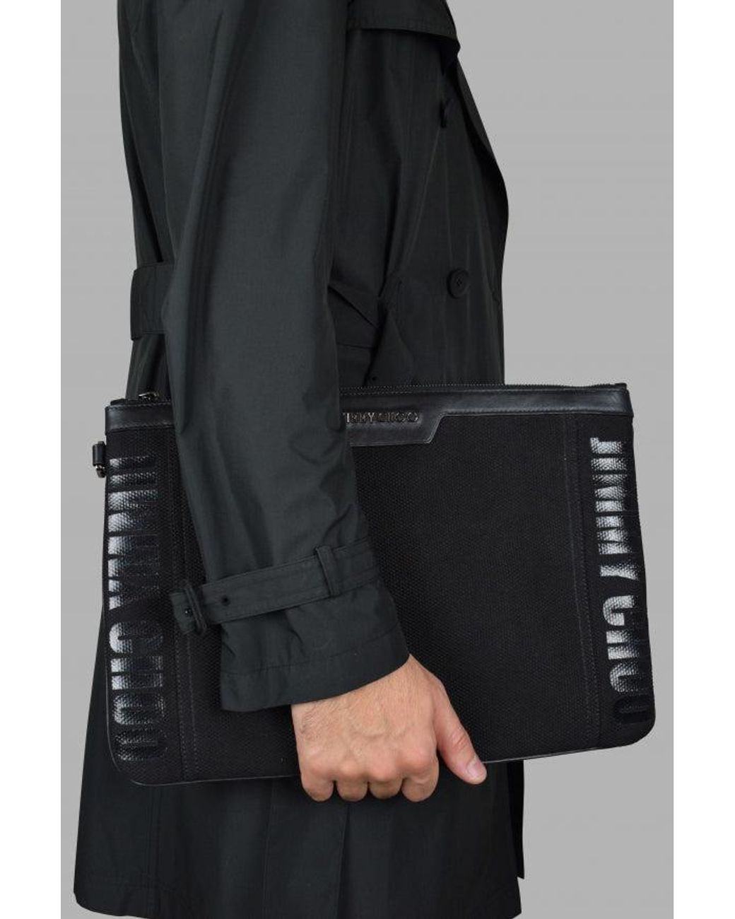 Jimmy Choo Derek Clutch Bag in Black | Lyst