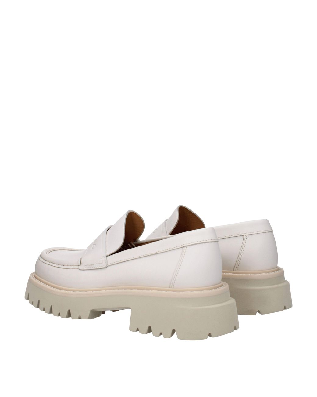 Ferragamo Fergal Moccasins/Mascarpone Leather in White | Lyst