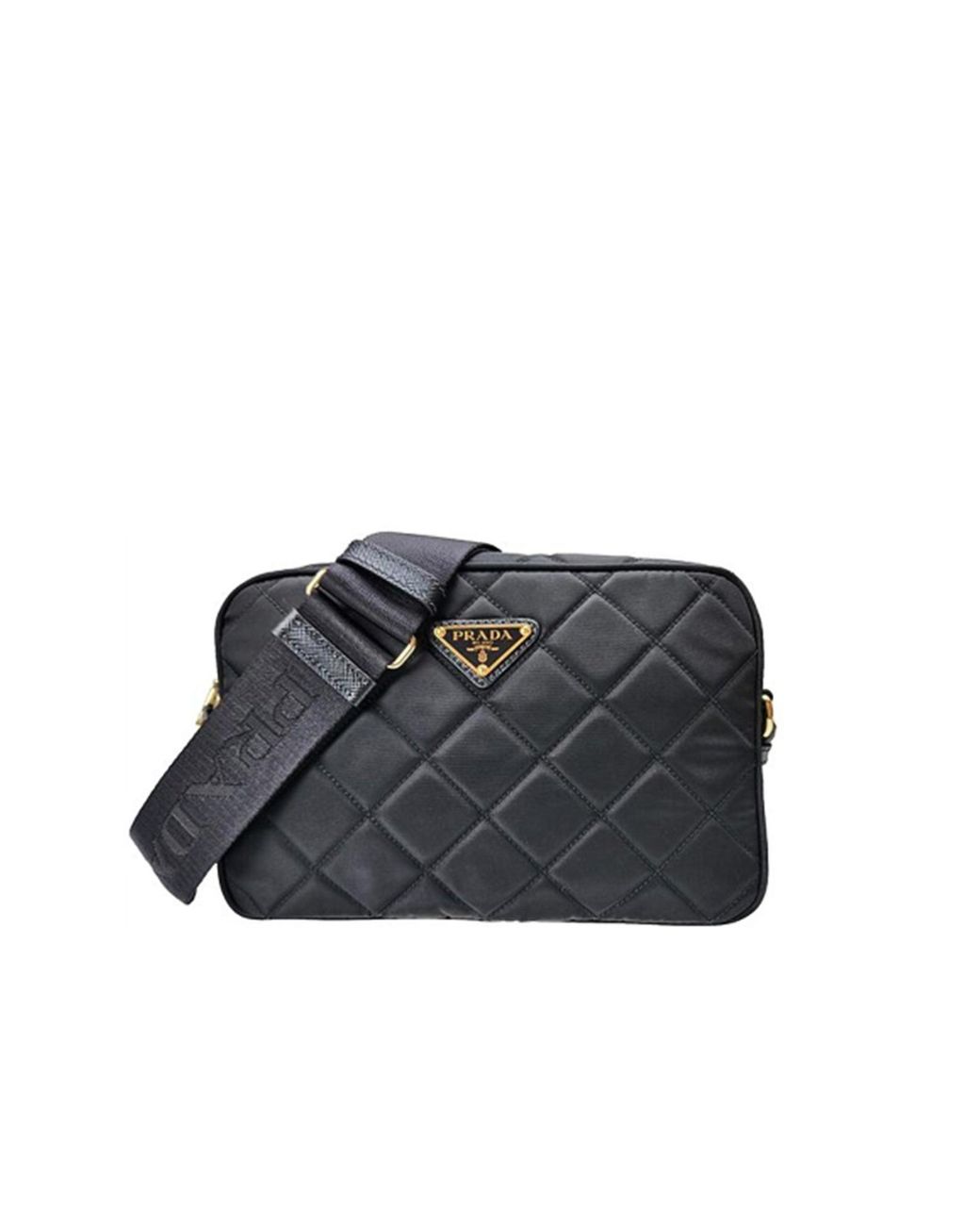 Prada Quilted Nylon Camera Bag in Black | Lyst
