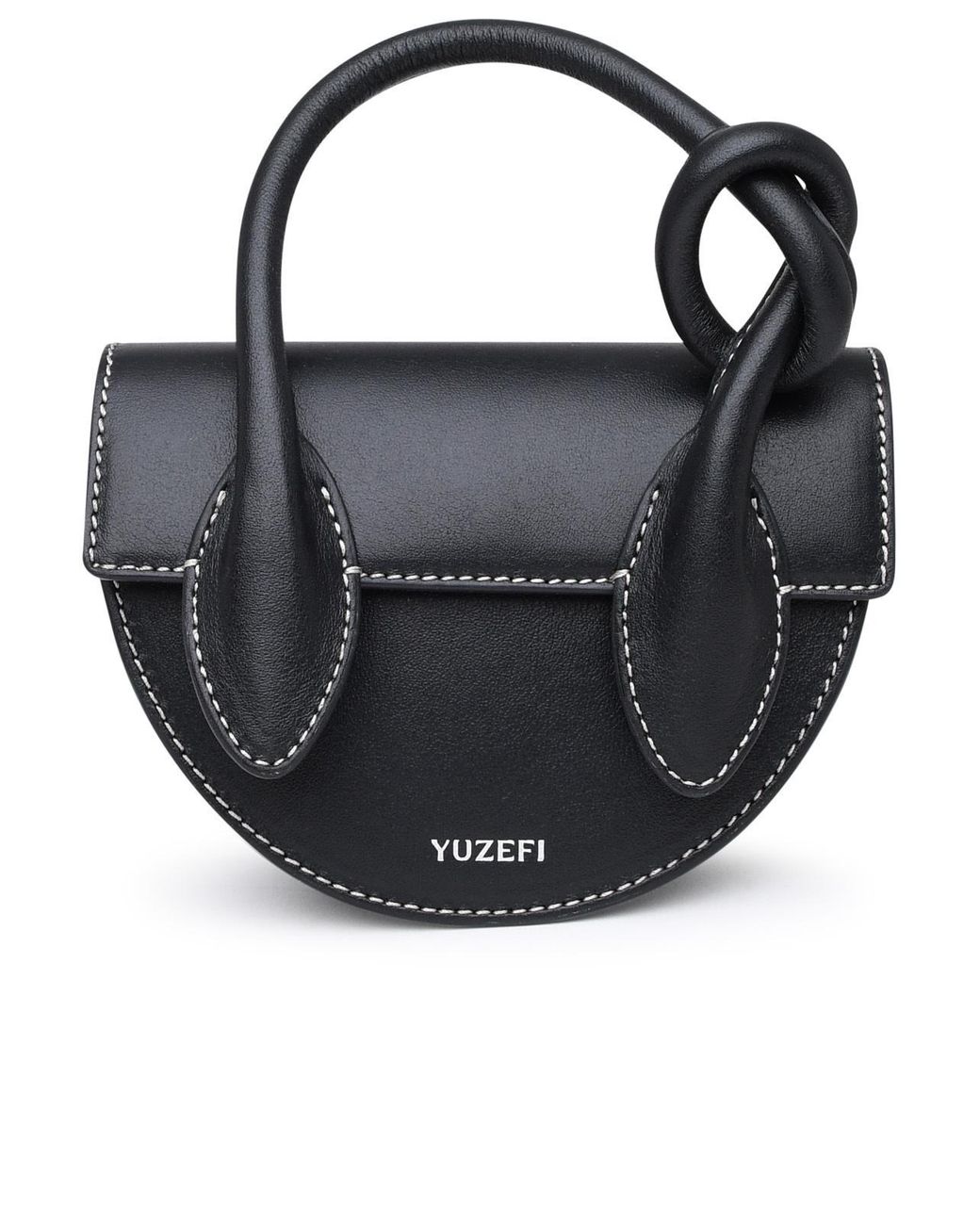 Yuzefi Lear Mini Pretzel Bag in Black | Lyst