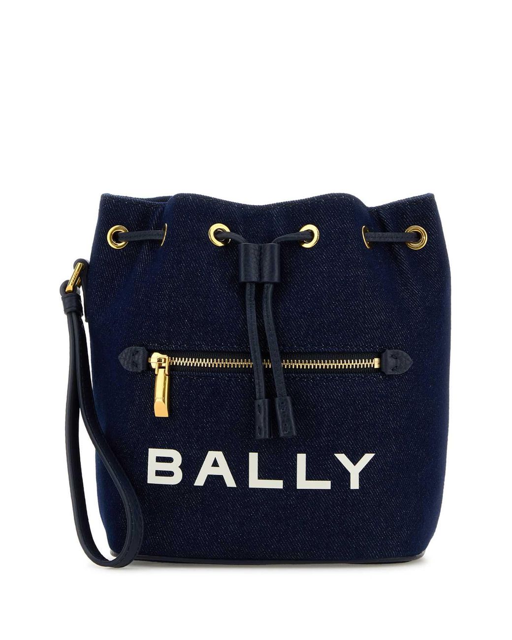 Bally Denim Mini Bar Bucket Bag in Blue for Men | Lyst