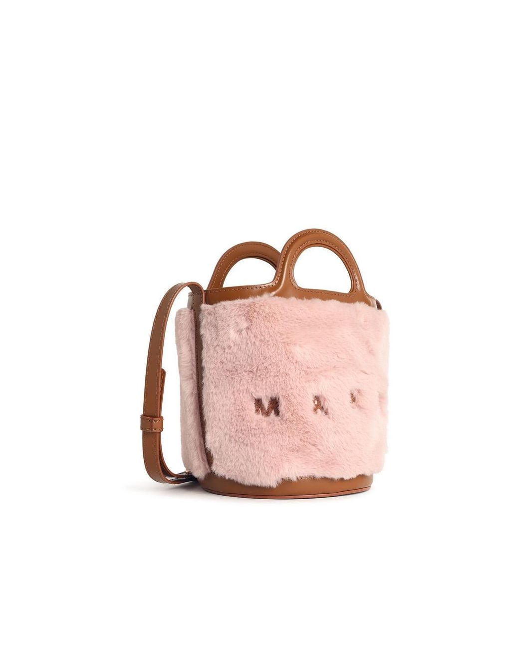 Marni 'Tropicalia' Two-Tone Leather Blend Bag in Pink | Lyst