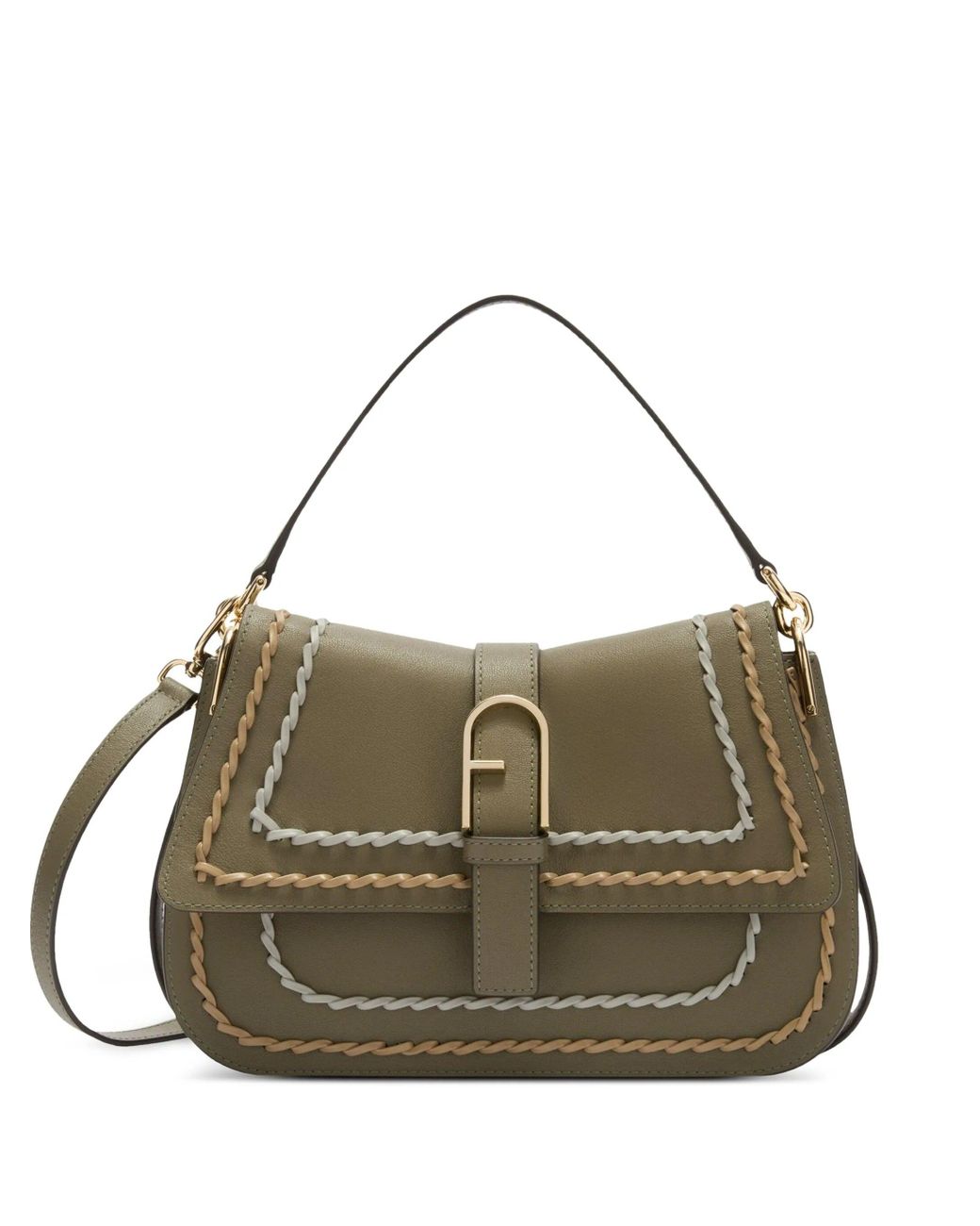 Furla Flow M Top Handle Bags in Metallic | Lyst
