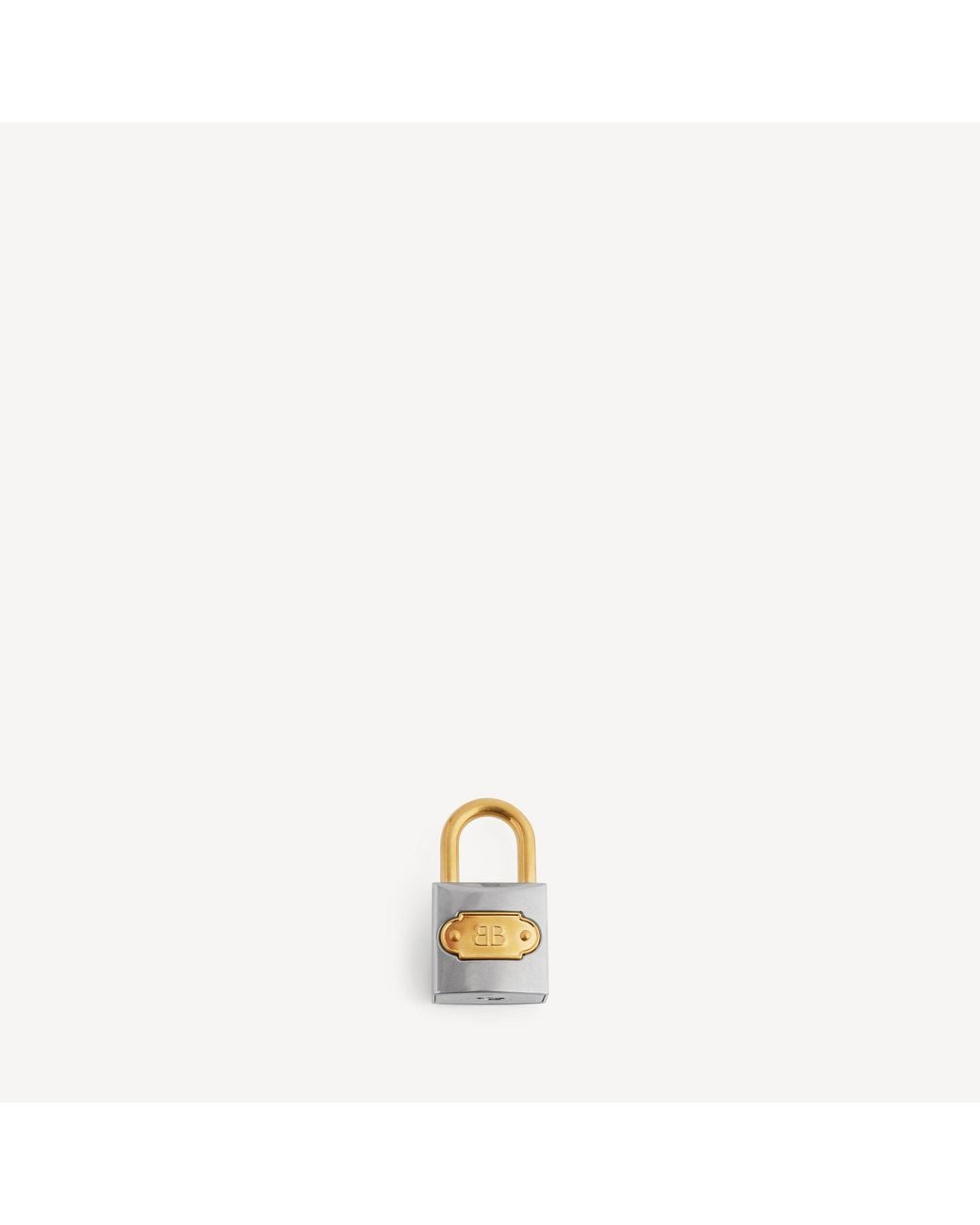 Balenciaga Charm/Keychain Bb Padlock in Metallic | Lyst UK