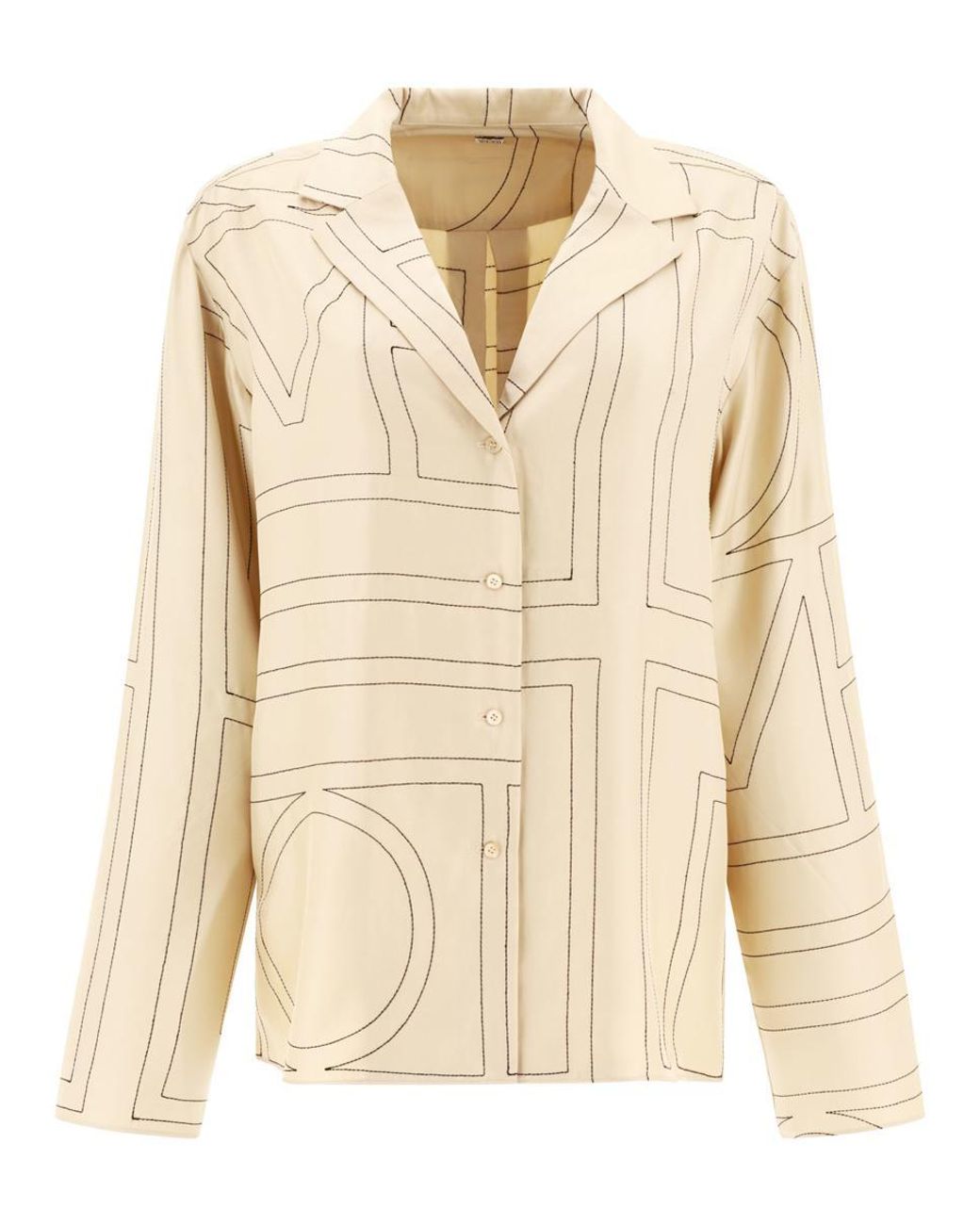 Totême "Monogram" Pj-Style Shirt in Natural | Lyst