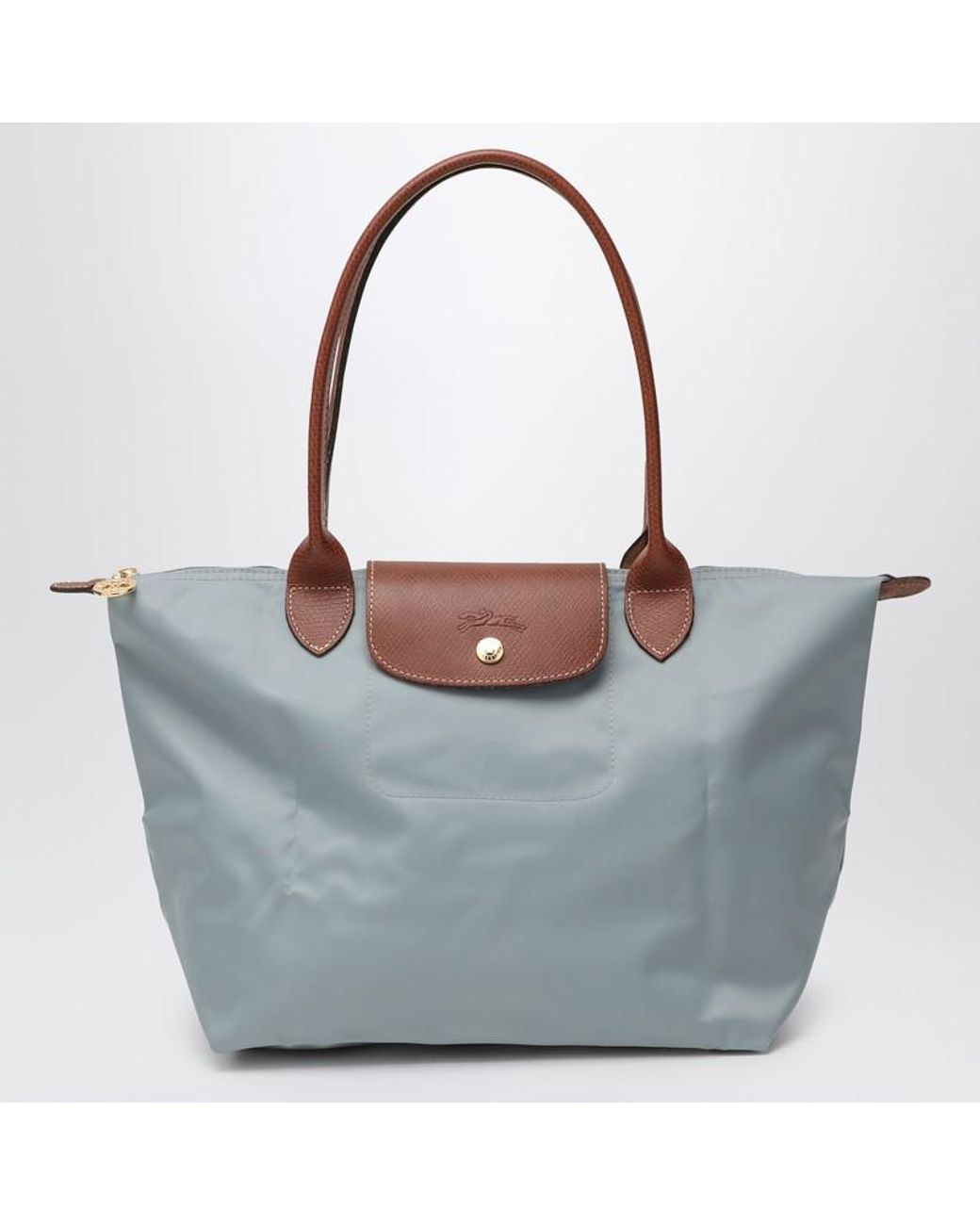 Longchamp Steel-Coloured Le Pliage Original M Bag in Blue | Lyst Canada