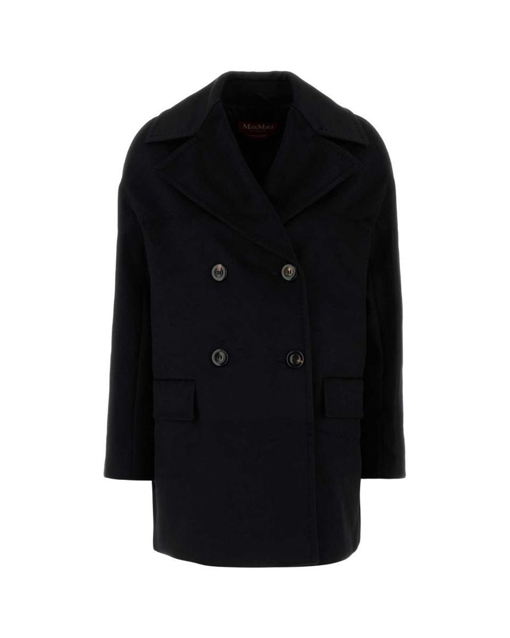 Max Mara Wool Kent Coat in Black | Lyst