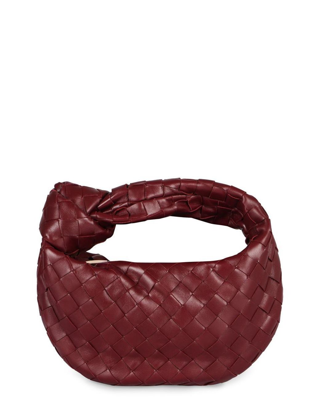 Bottega Veneta Mini Jodie Leather Bag in Red | Lyst UK
