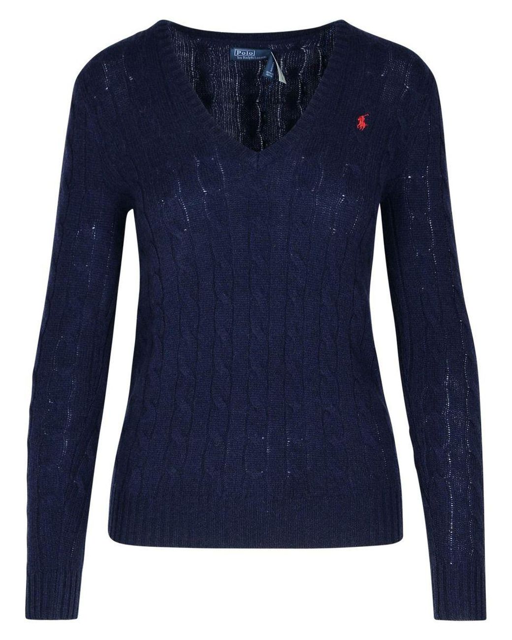 Polo Ralph Lauren Cable Knit Sweater in Blue | Lyst