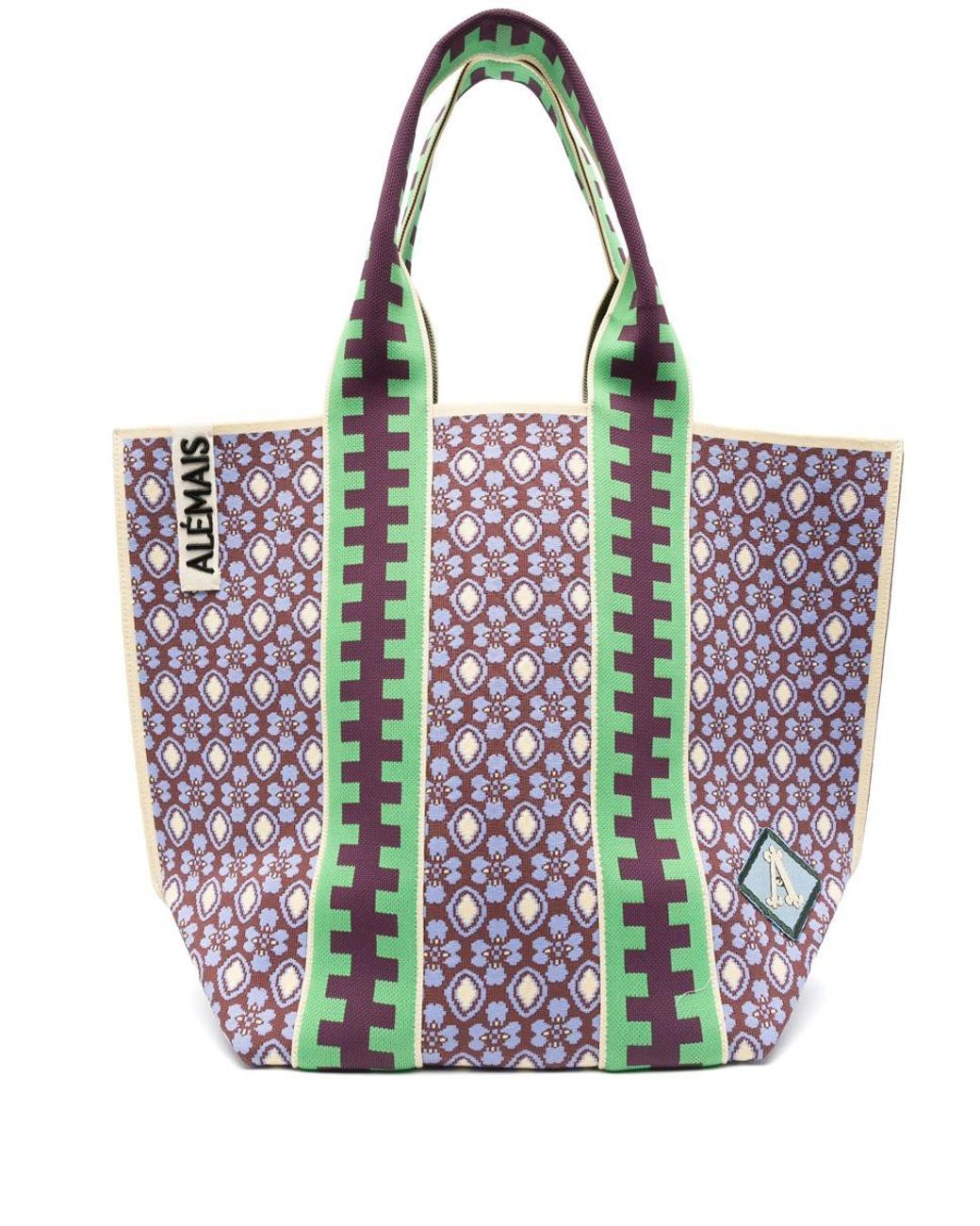 ALÉMAIS Teja Jacquard Beach Tote Bags in White | Lyst