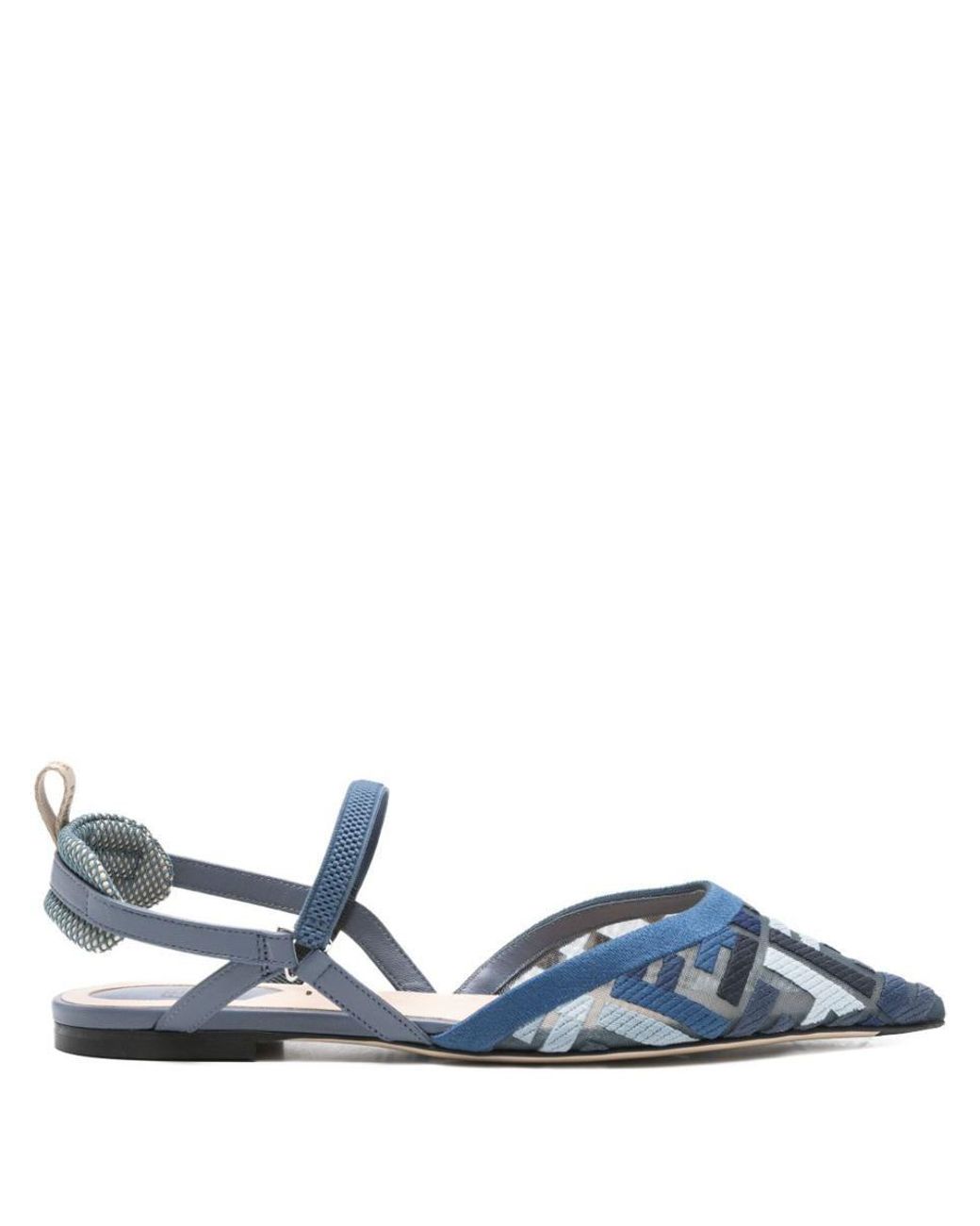 Fendi Colibrì Lite Slingback Ballets in Blue | Lyst