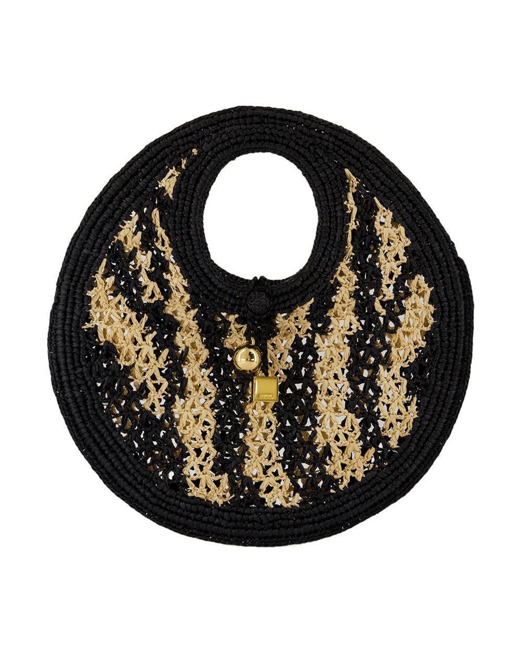 Jacquemus Shopping Bag Le Petit Rond Spiaggia in Black | Lyst