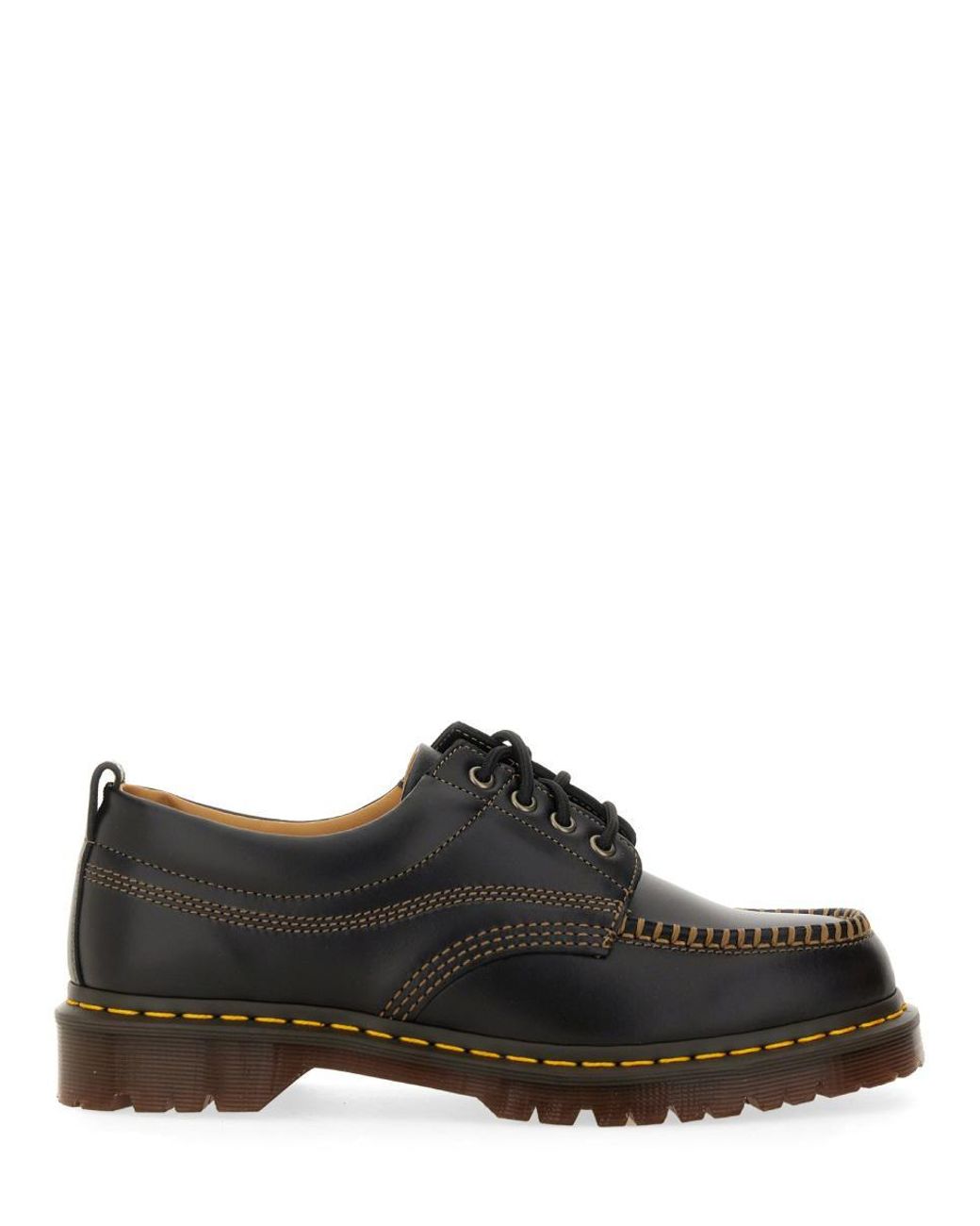 Dr. Martens Lowell Moc Toe Shoe in Black for Men | Lyst