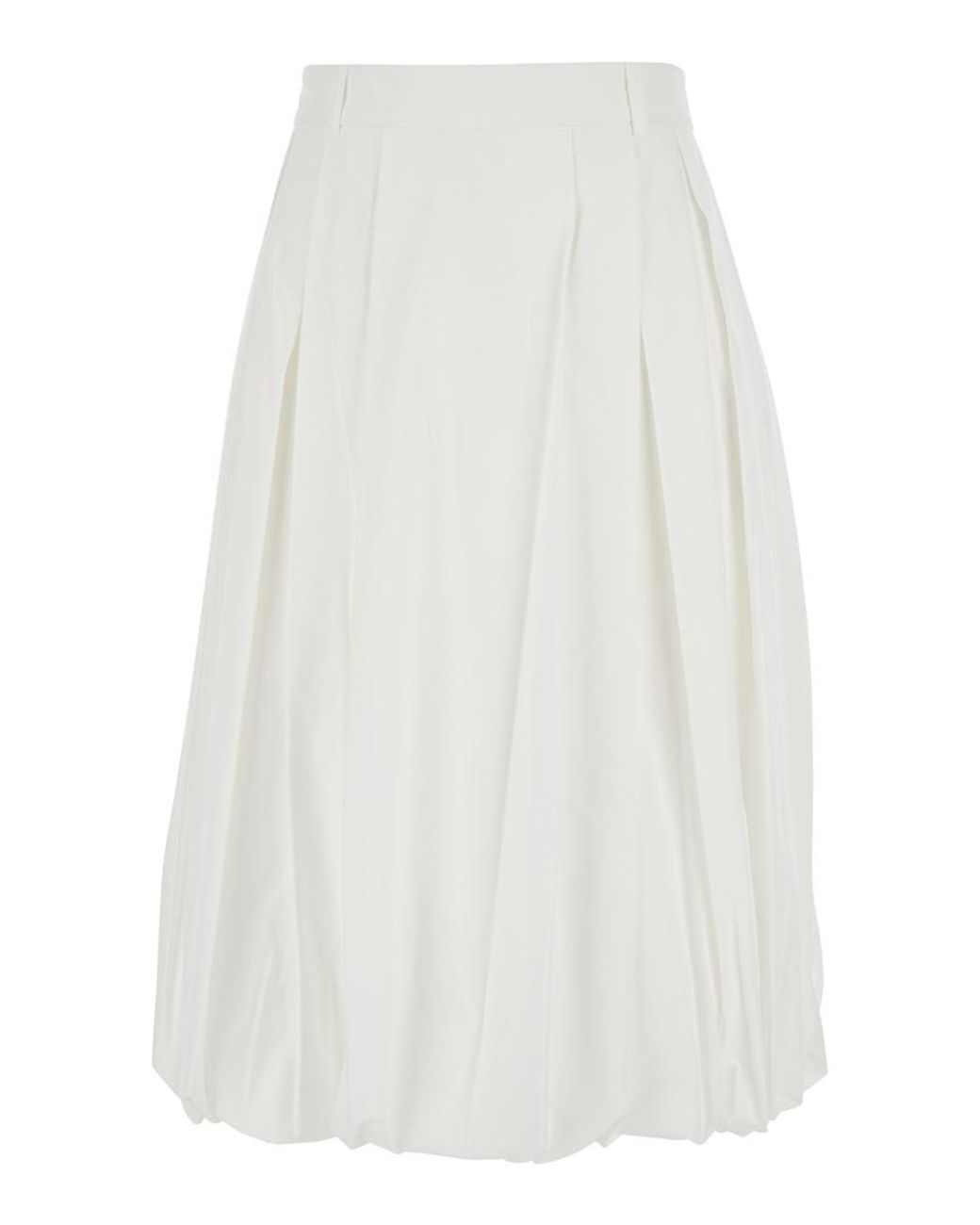 DUNST Skirt With Balloon Design And Pleated Details in White | Lyst