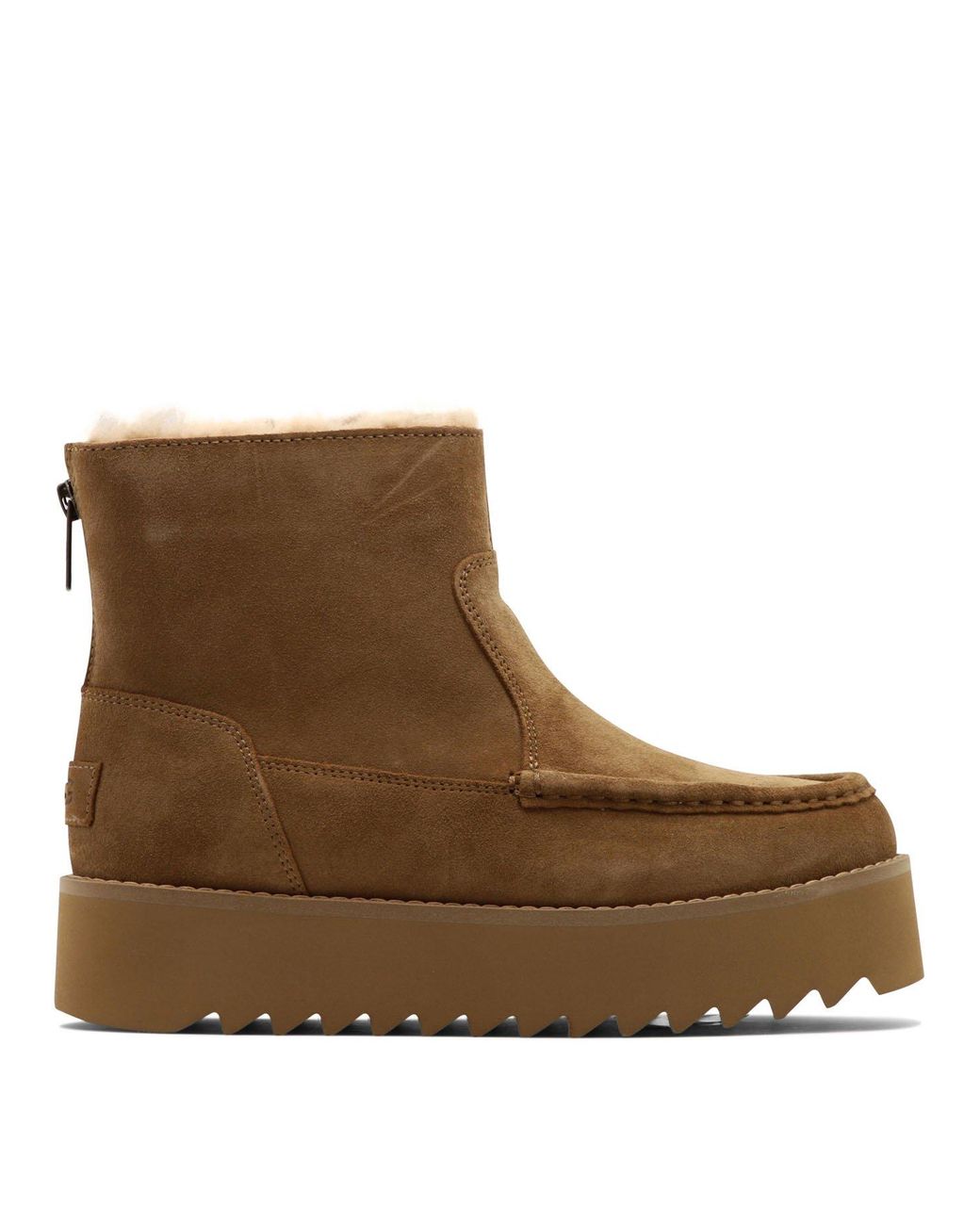 UGG "classic Rising Heel-zip" Ankle Boots in Beige (Brown) | Lyst