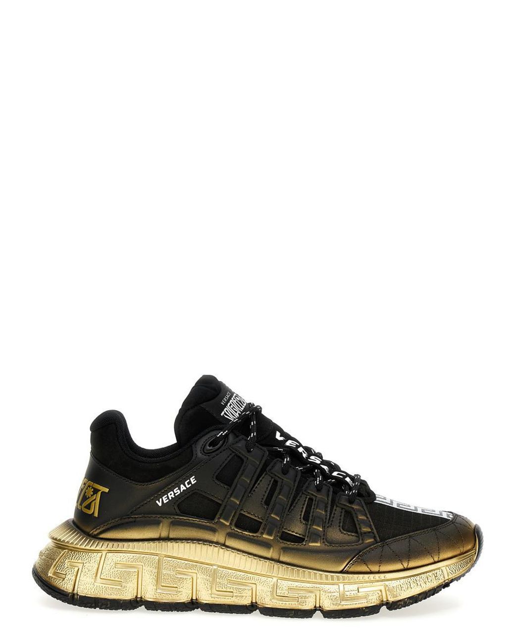 Versace 'Trigreca' Sneakers in Black for Men | Lyst