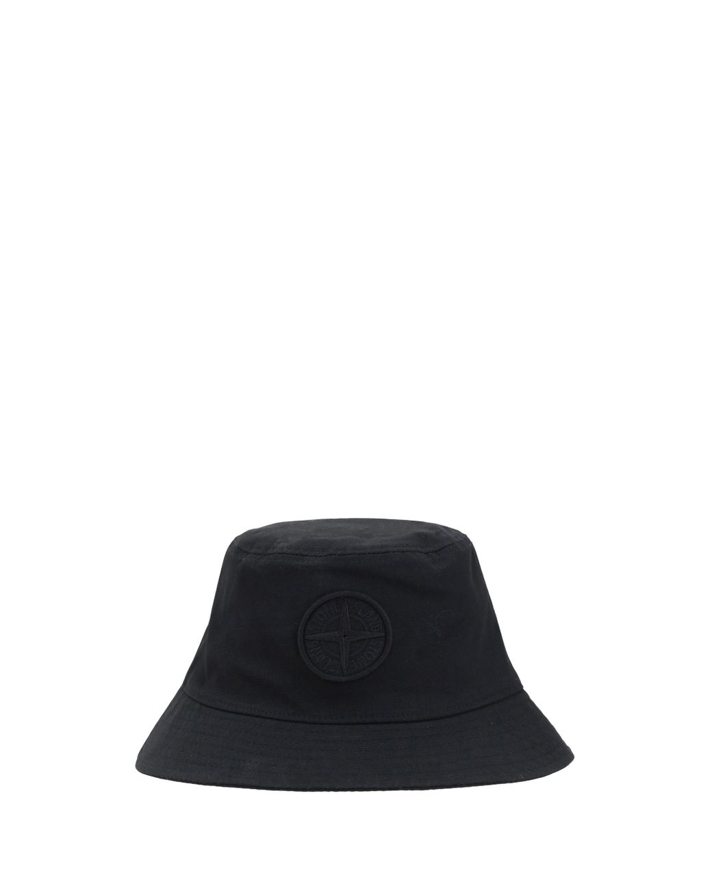 Stone Island Logoed Bucket Hat in Black for Men | Lyst